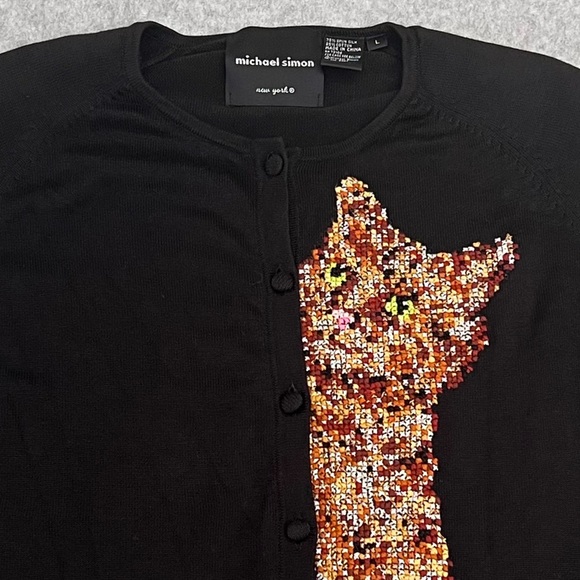 Michael Simon | Sweaters | 20 Vintage Michael Simon Silk Black Cardigan ...